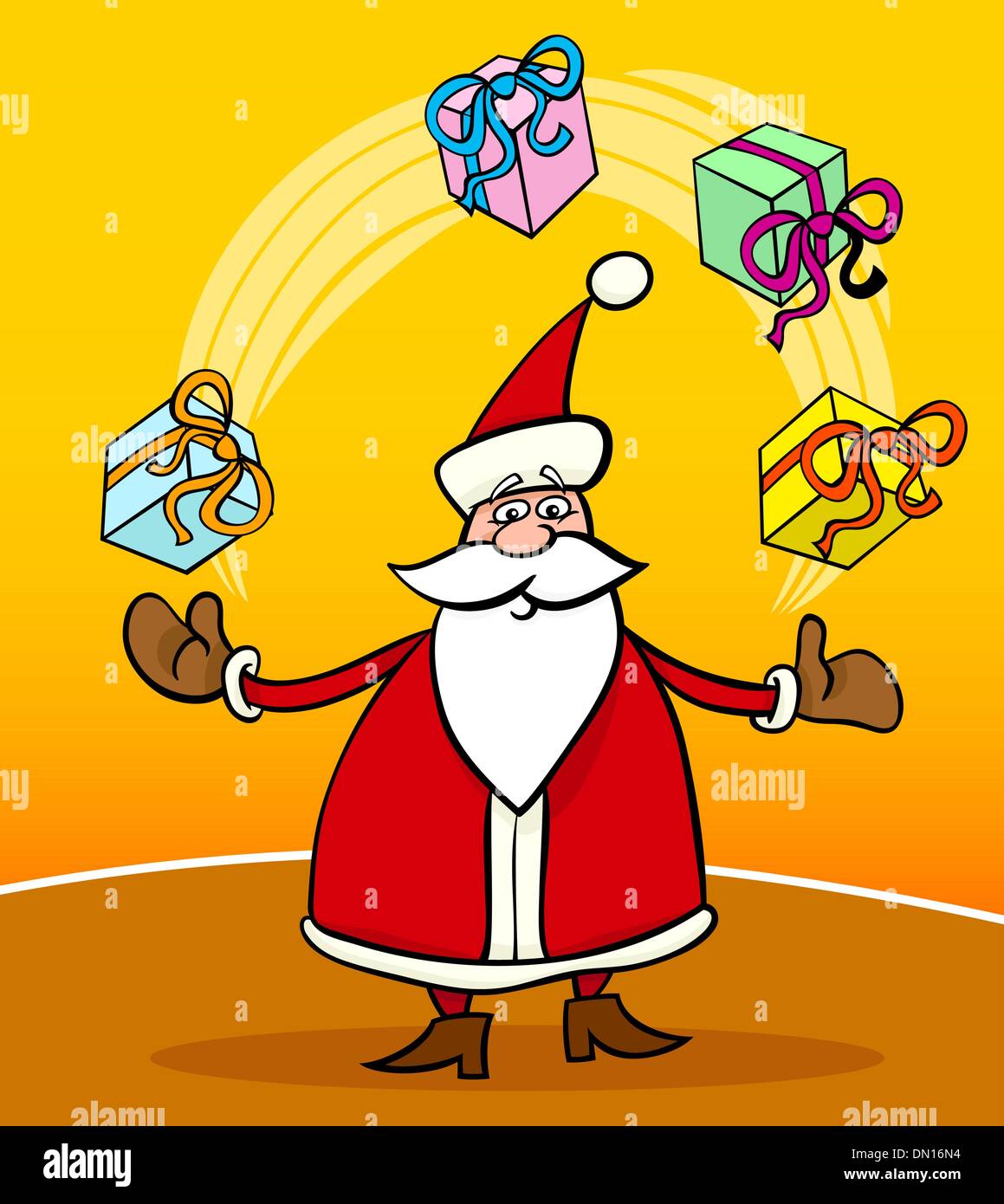 santa claus cartoon christmas illustration Stock Vector Image & Art - Alamy