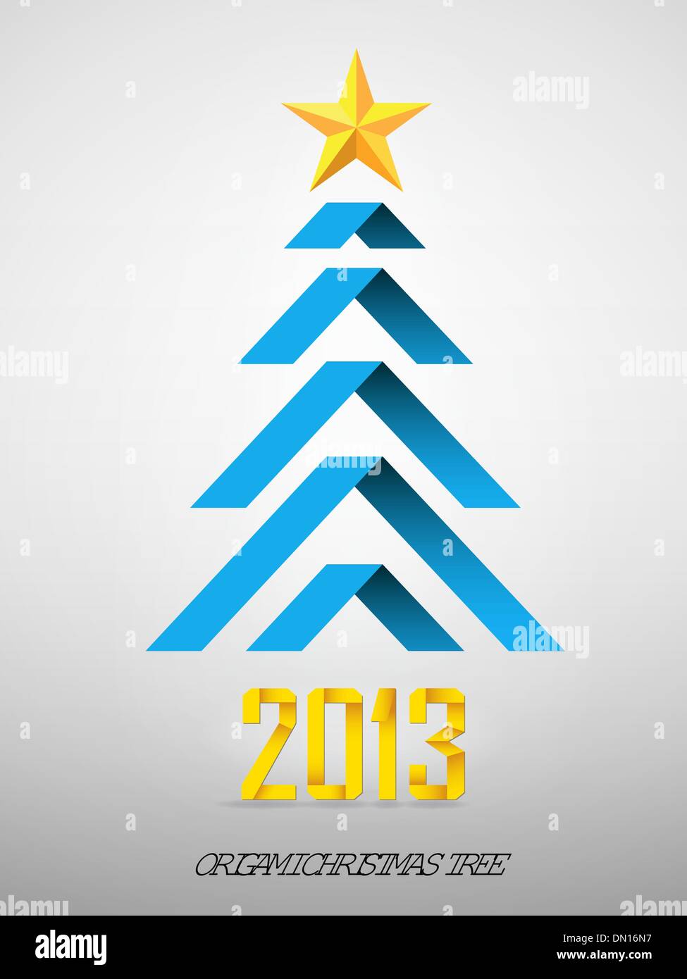 Origami New Year Tree Stock Vector Image & Art - Alamy