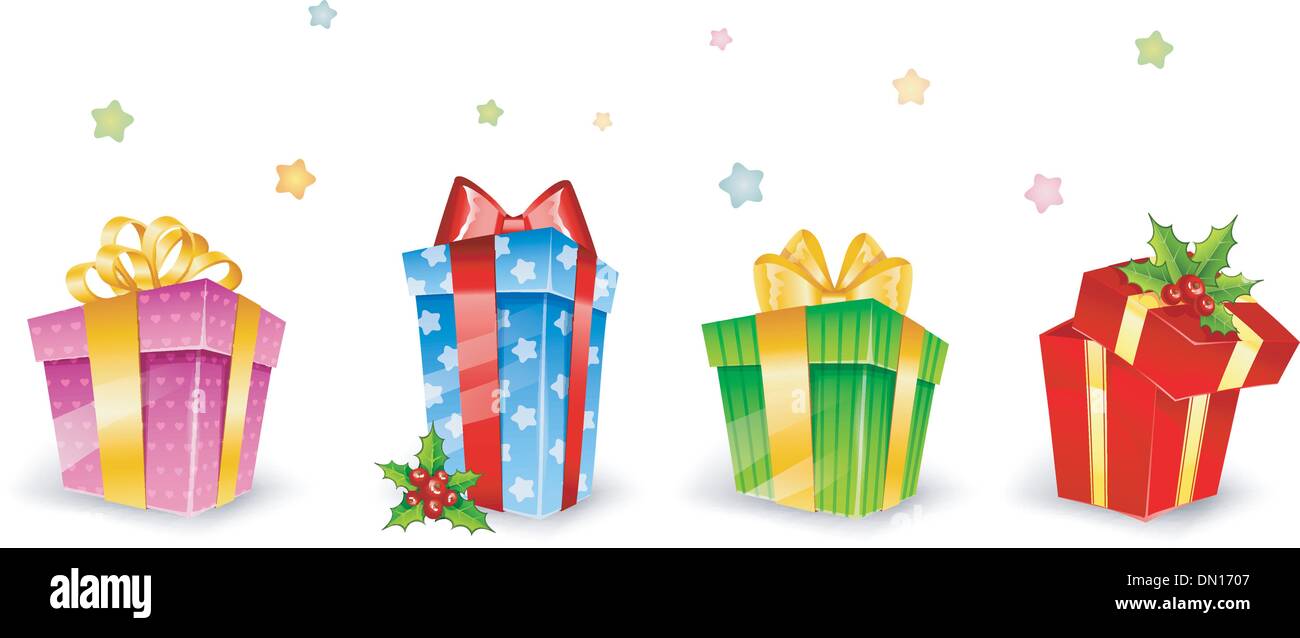 Gift boxes with bows hi-res stock photography and images - Alamy