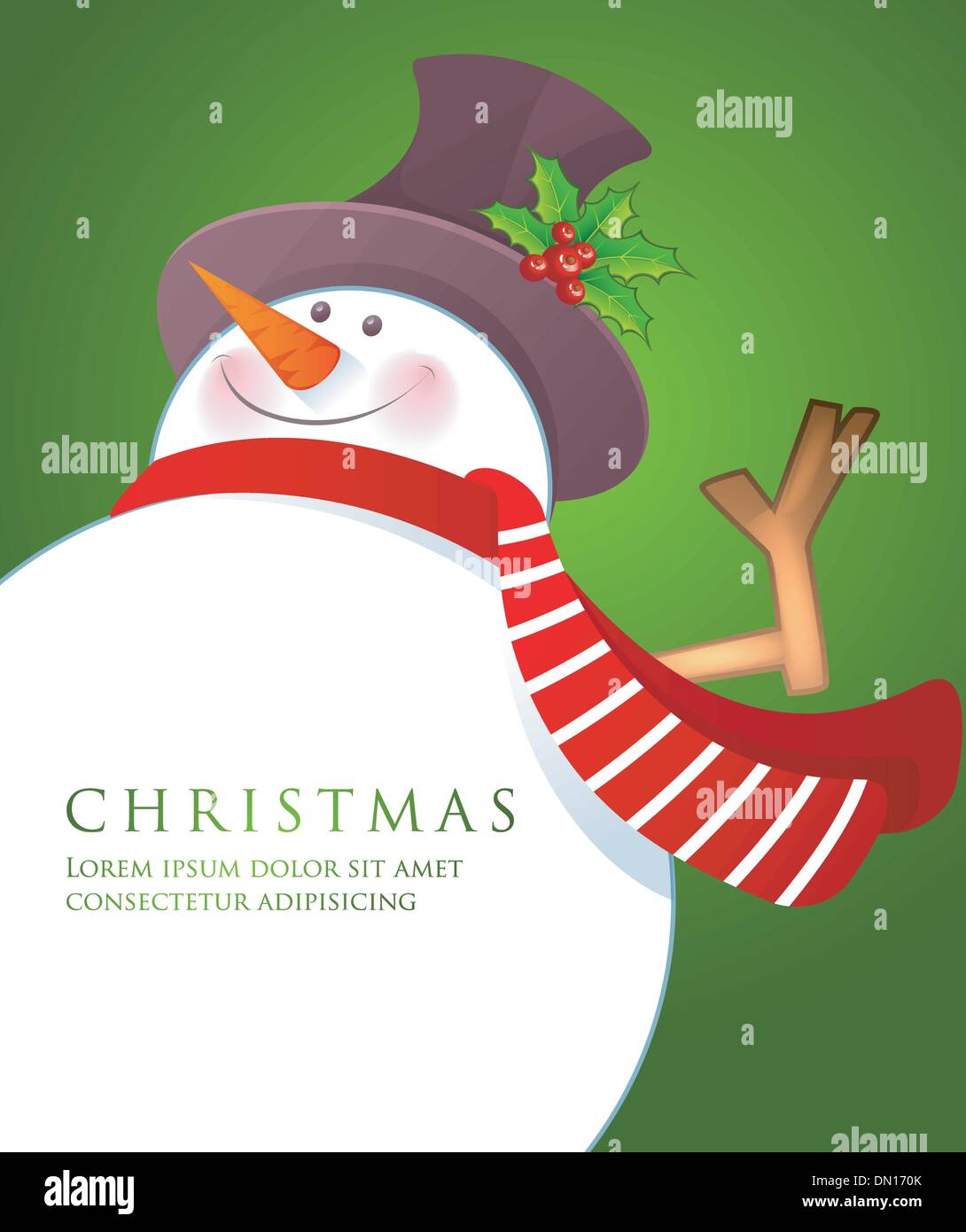 Snowman hat scarf carrot Stock Vector Images - Alamy