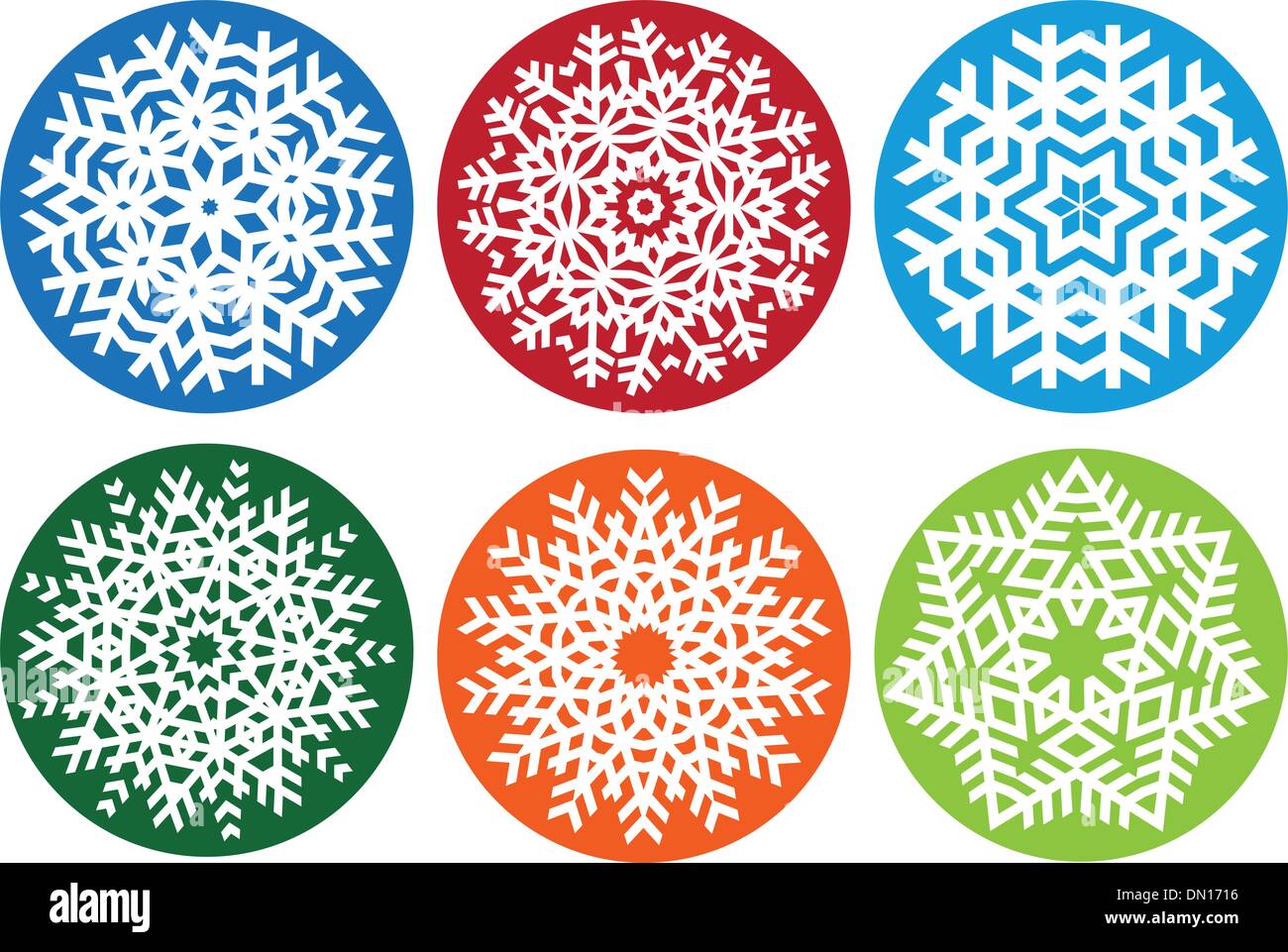 Snowflake vector vectors hi-res stock photography and images - Alamy