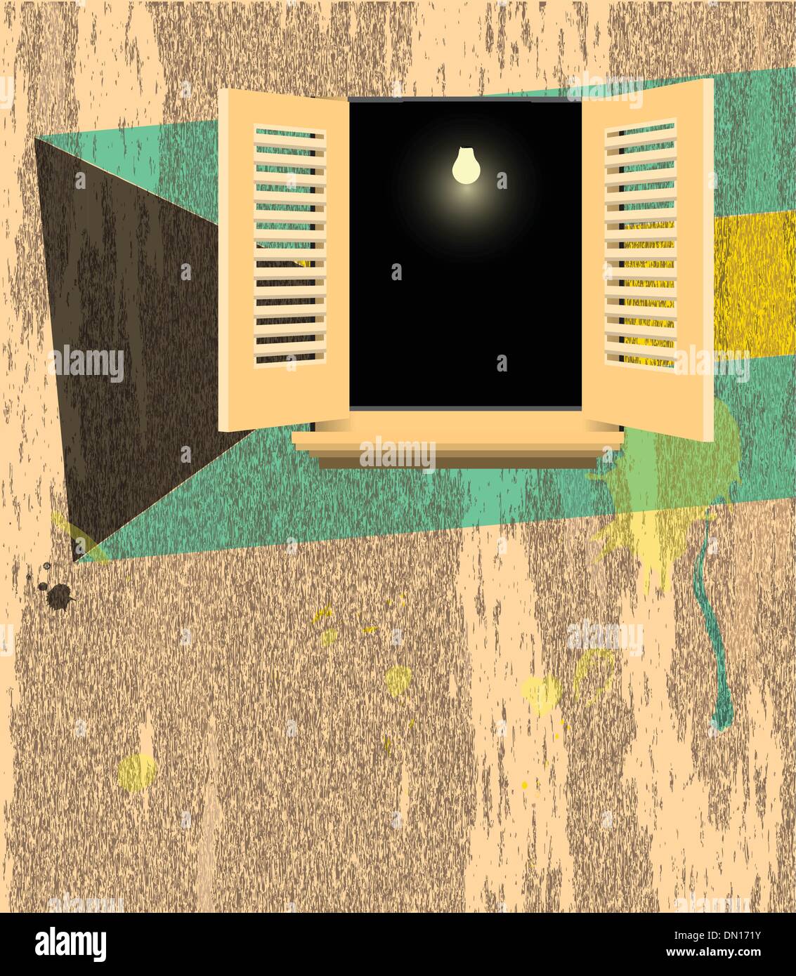 Wall with lighting Stock Vector Images - Alamy