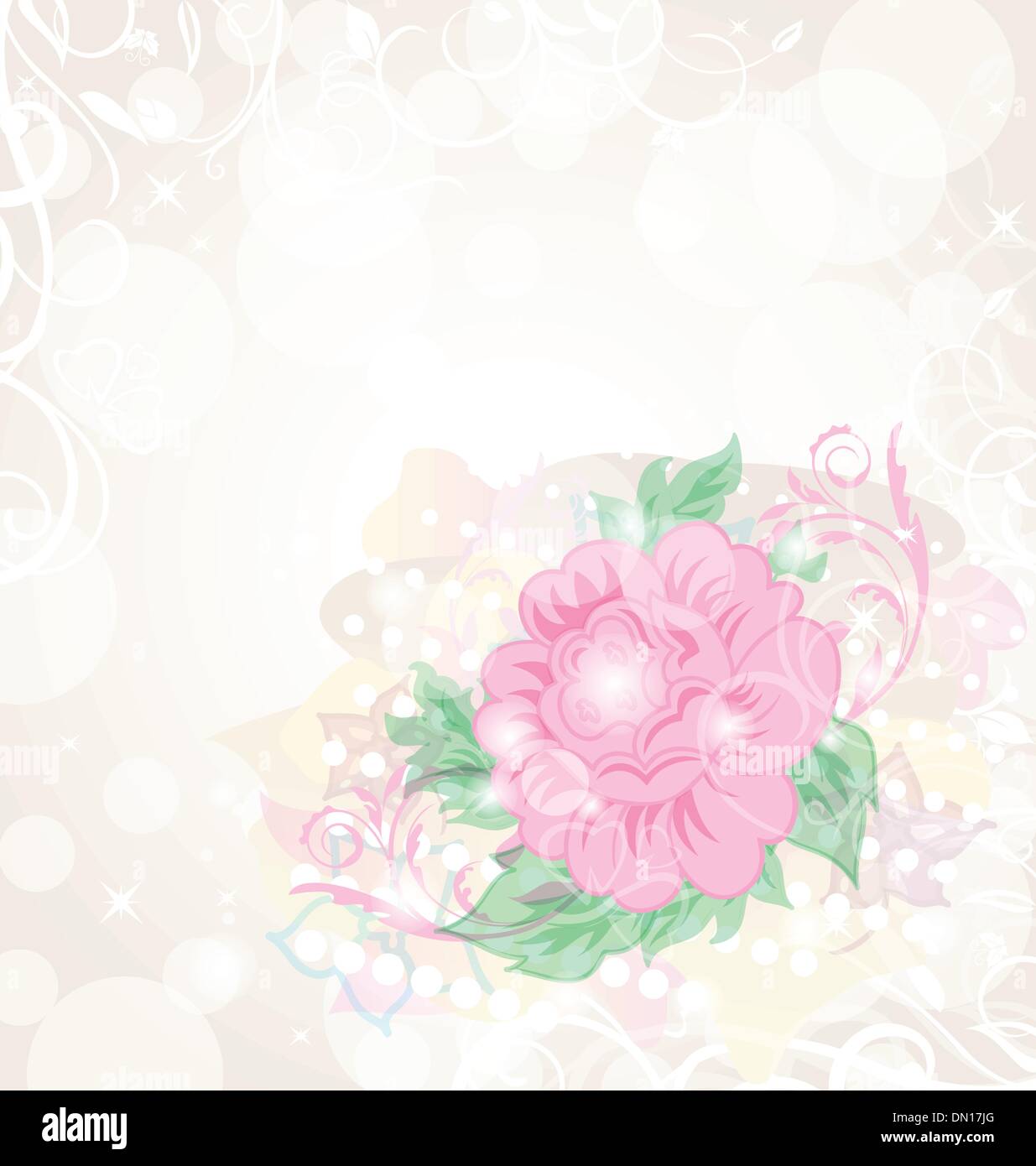 Abstract romantic celebration card with flower Stock Vector Image & Art ...