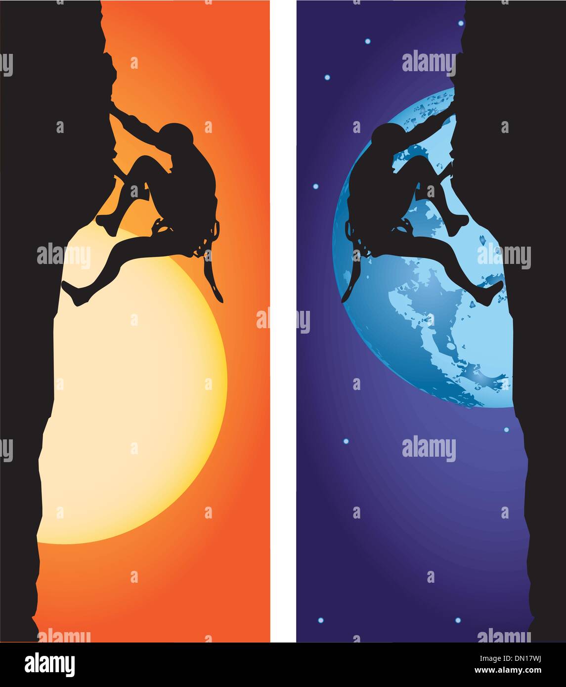 Climbing athlete Stock Vector Images - Alamy