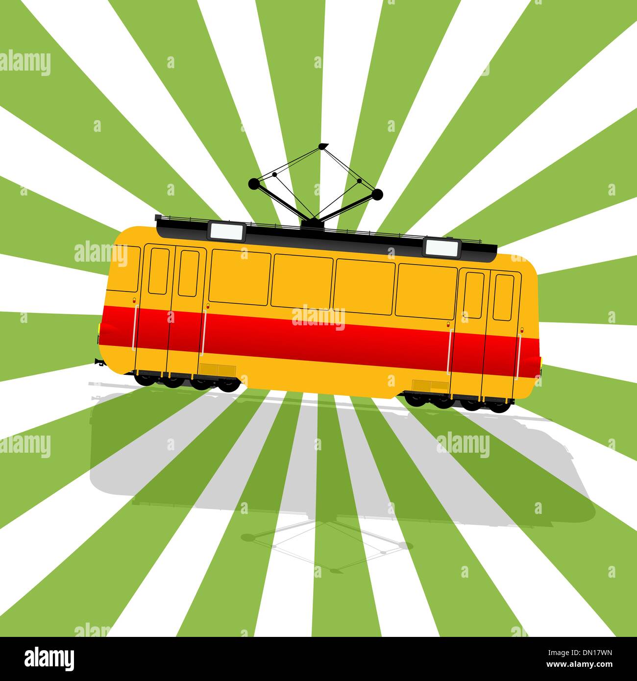 Antique streetcar Stock Vector Images - Alamy