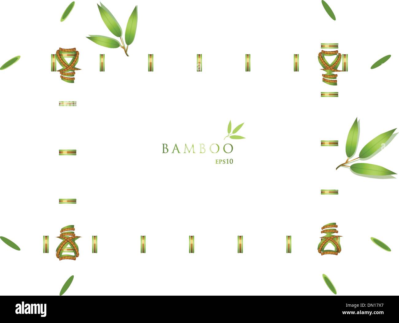Background with green bamboo frame Stock Vector Image & Art - Alamy
