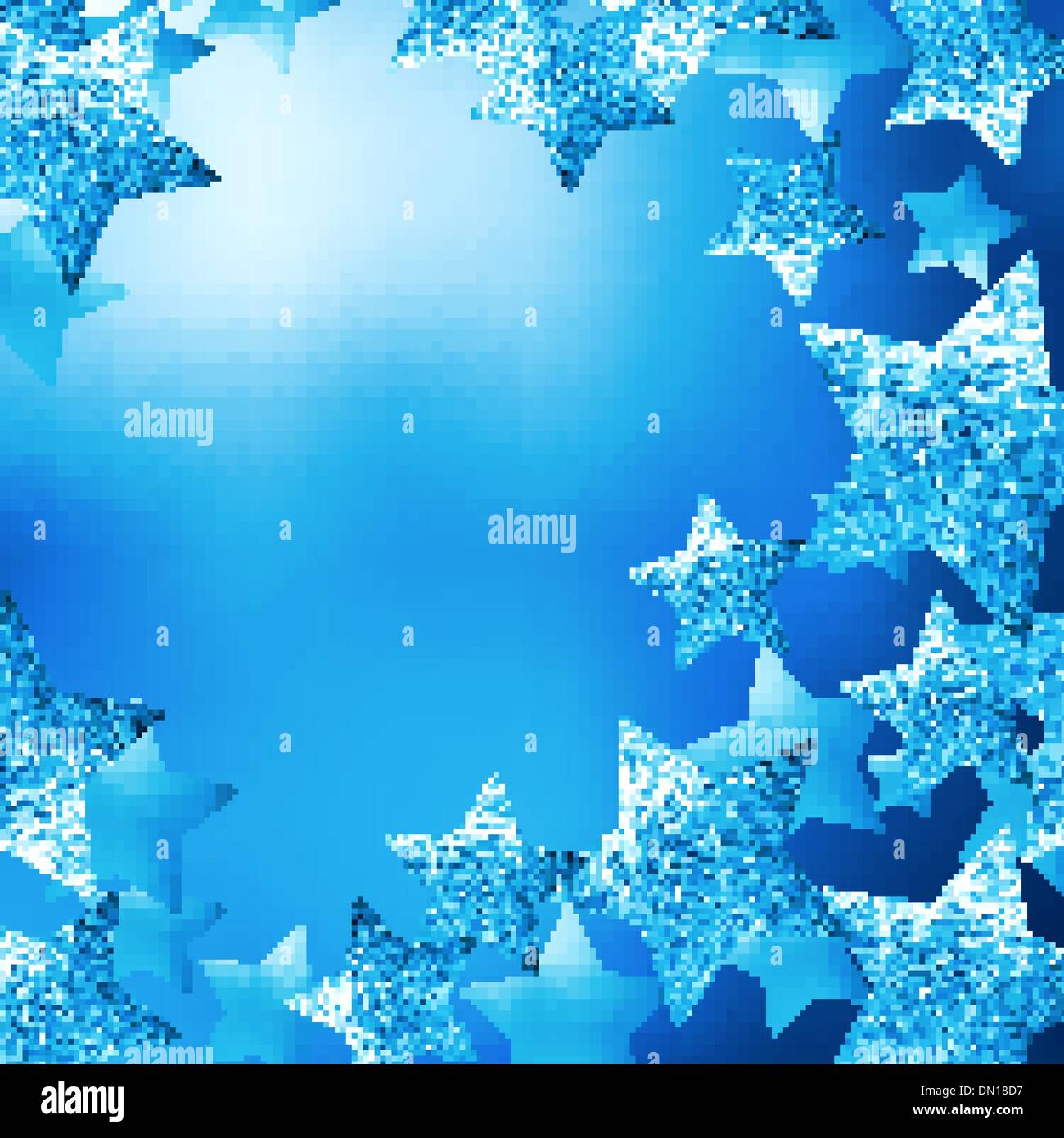 Blue background stars text Stock Vector Images - Alamy