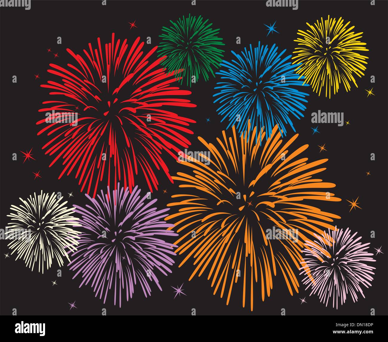 vector fireworks Stock Vector Image & Art - Alamy