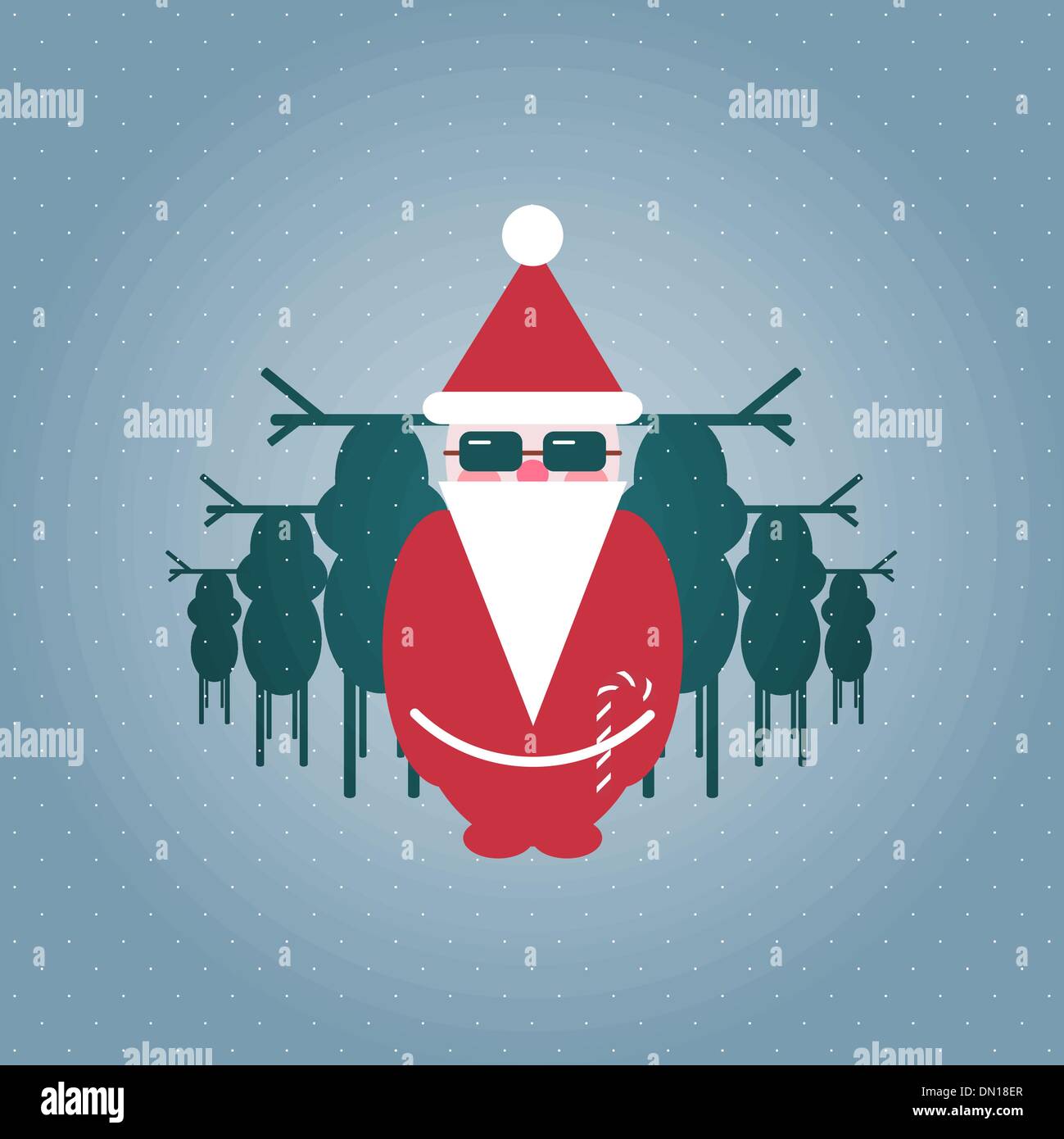 Santa and his Reindeer Gang Illustration Stock Vector Image & Art - Alamy