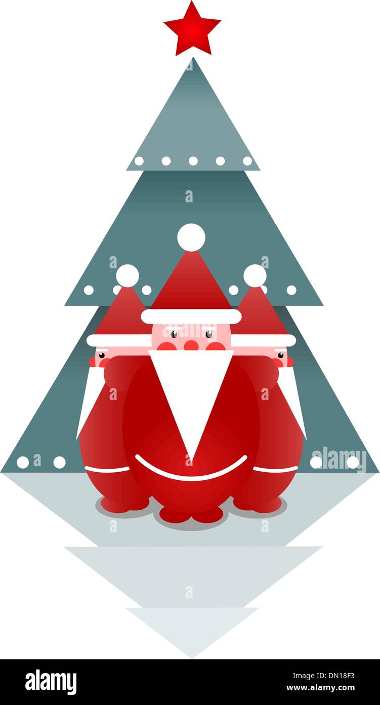 Three red christmas tree Stock Vector Images - Alamy