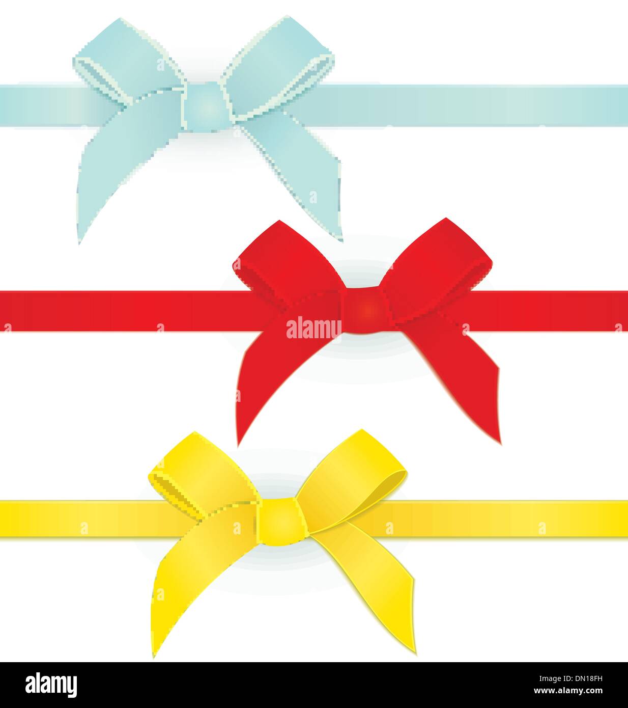 Ribbon three bows vector Stock Vector Image & Art - Alamy