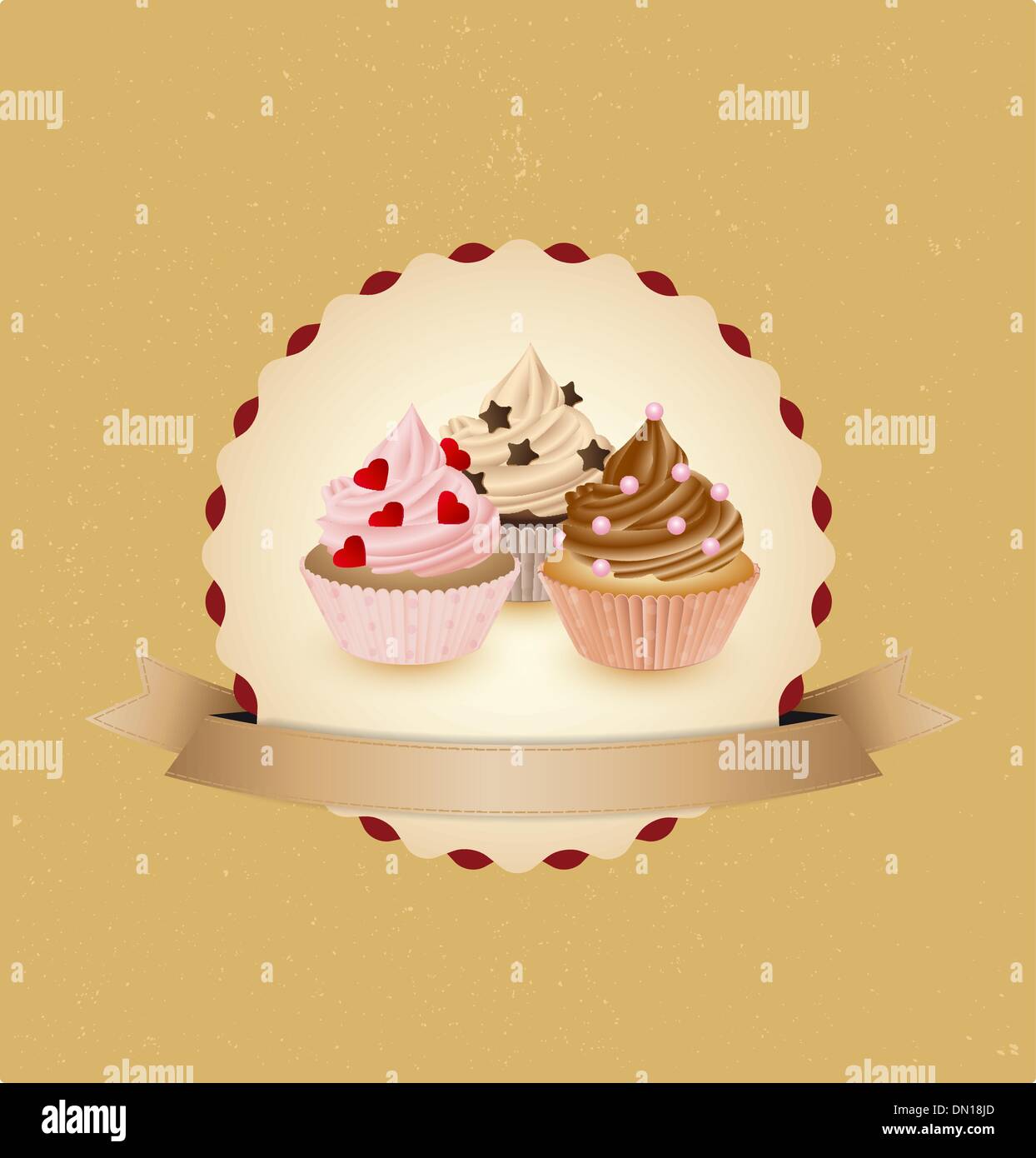Cupcakes vintage Stock Vector Images - Alamy