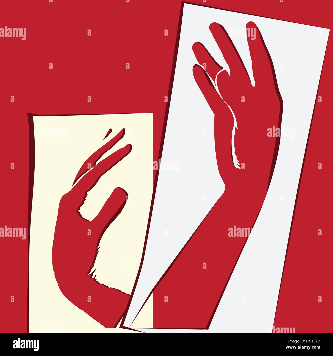 Paper cutout with hands Stock Vector Image & Art - Alamy