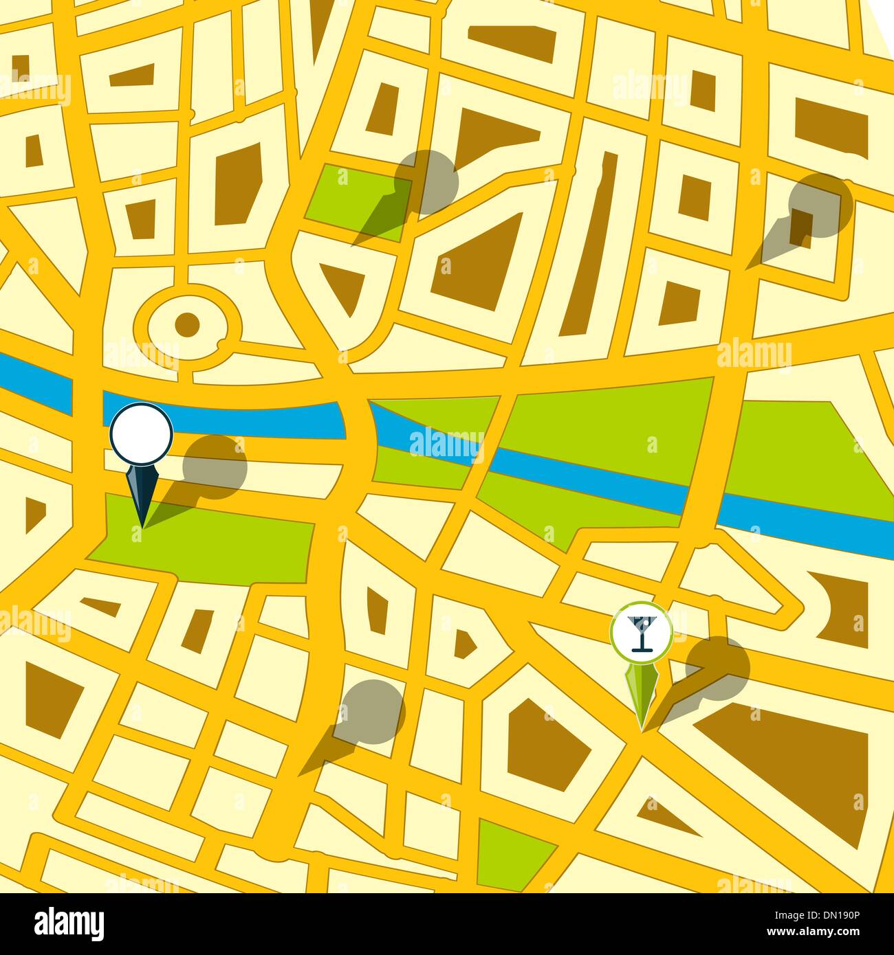 GPS street map Stock Vector Image & Art - Alamy
