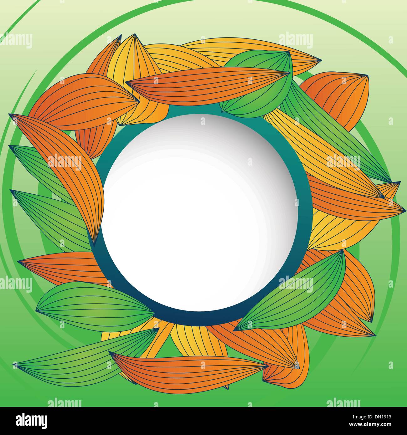 blank bubble with falling leaves Stock Vector Image & Art - Alamy