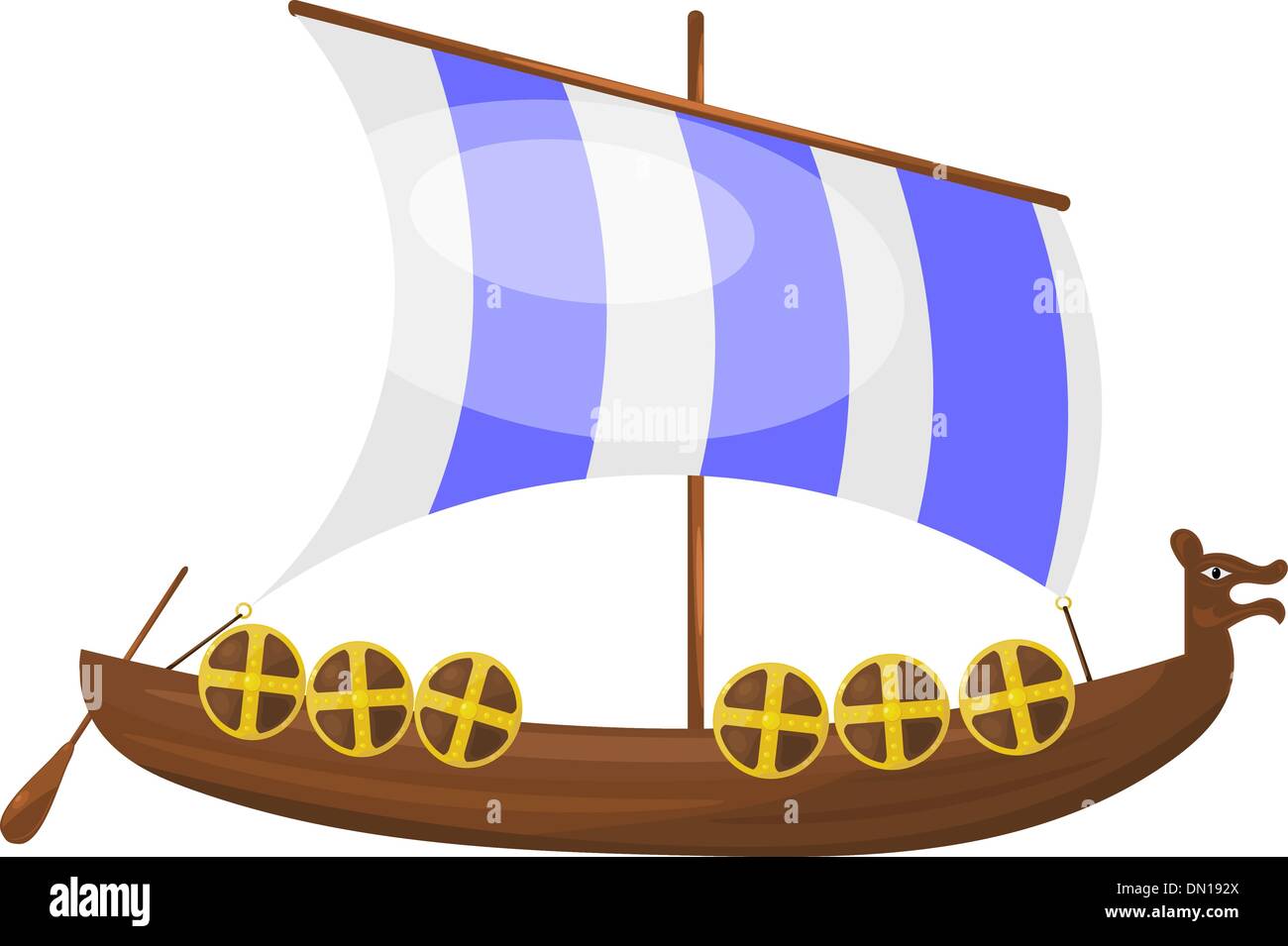 Cartoon viking ship hi-res stock photography and images - Alamy