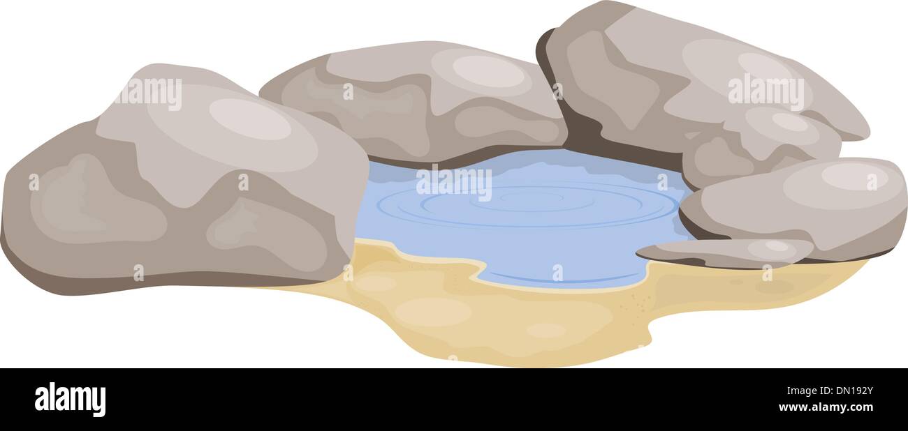 Idyllic landscape in spring Stock Vector Images - Alamy