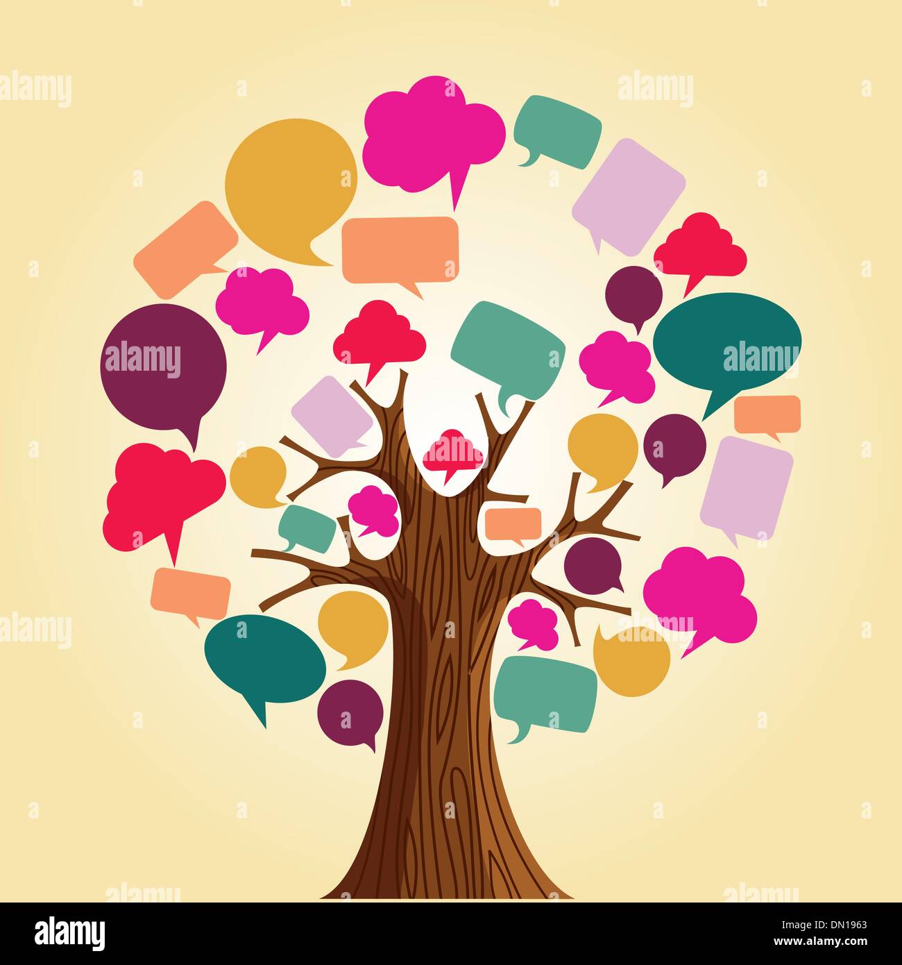 Communication tree Stock Vector Images - Alamy