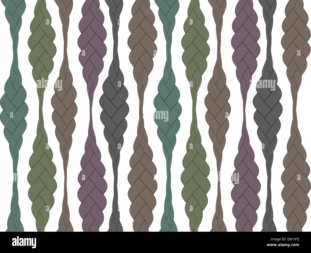 Braids vector vectors hi-res stock photography and images - Alamy