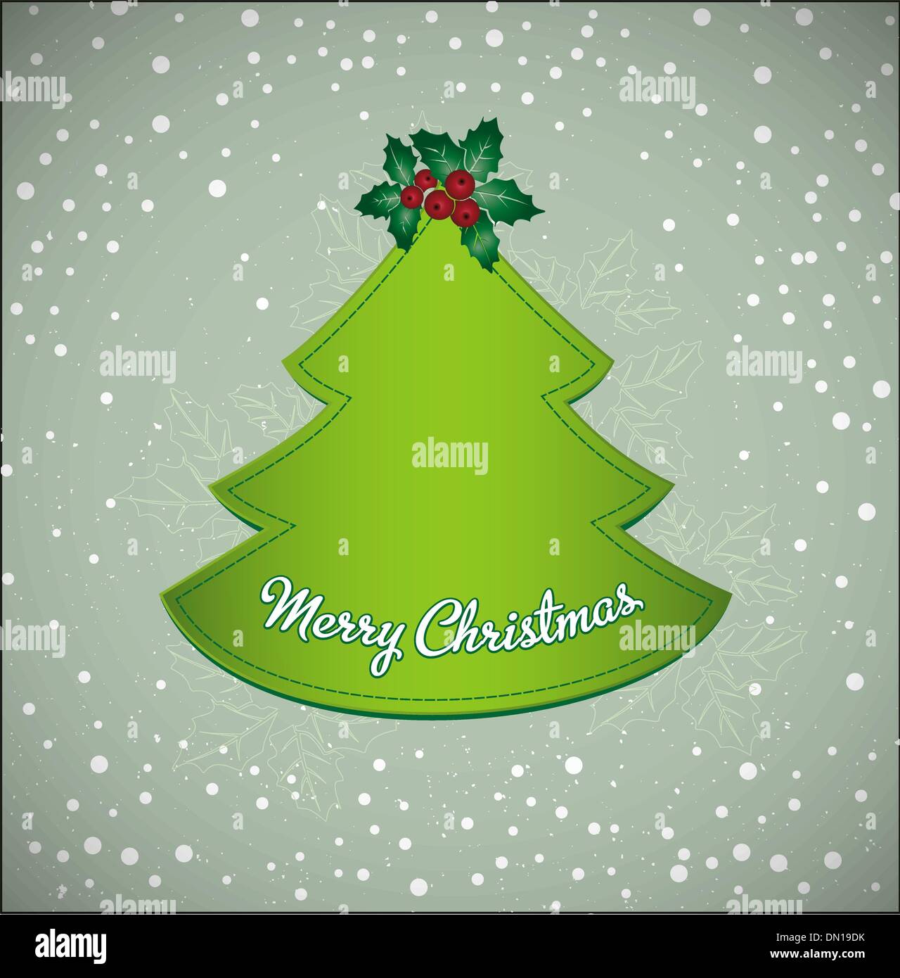 Mistletoe tree snow Stock Vector Images - Alamy