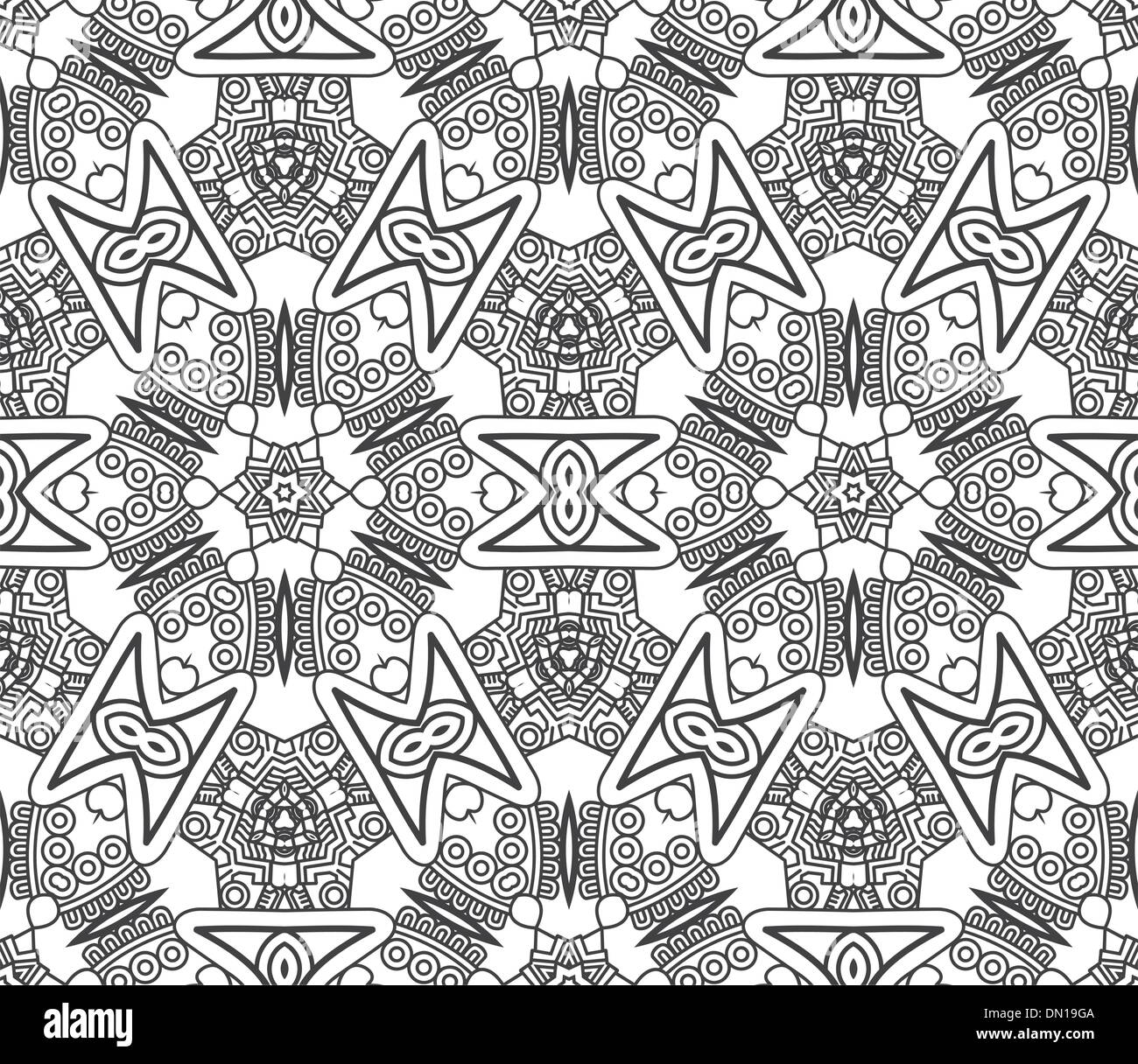 Seamless mayan aztec pattern Black and White Stock Photos & Images - Alamy