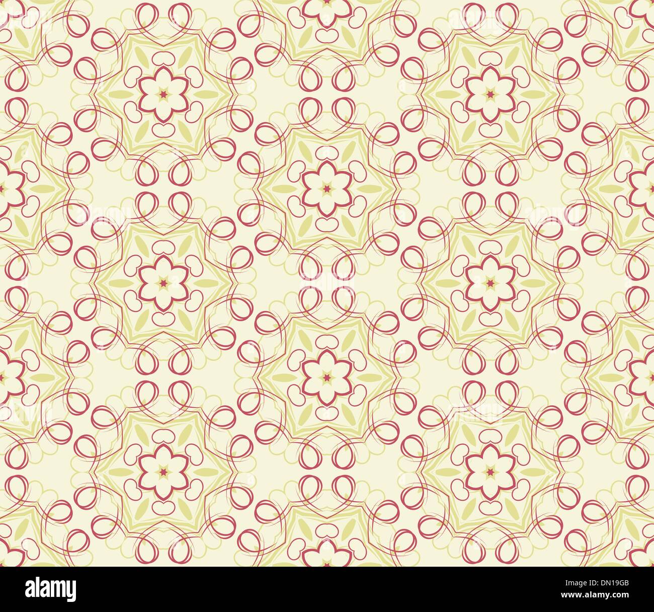 Seamless wallpaper with floral ornament Stock Vector Image & Art - Alamy