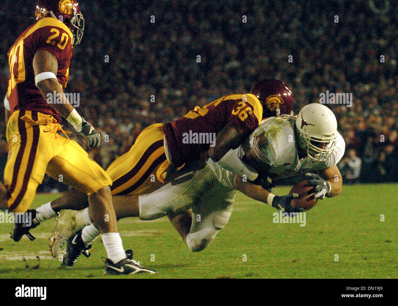 Jan 04, 2006; Pasadena, CA, USA; Texas Longhorns tight end David Thomas ...