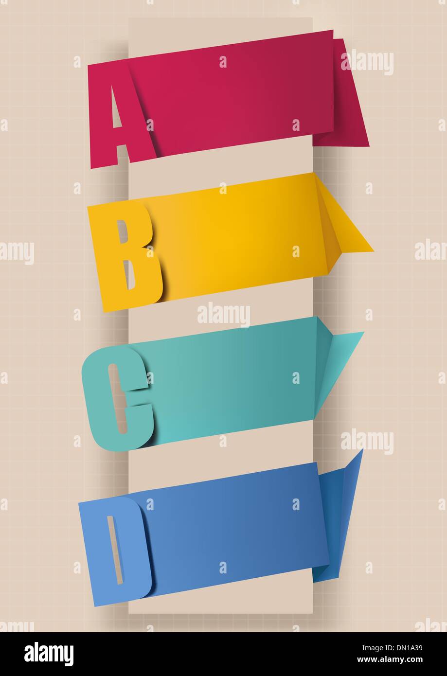 Colorful tags with letters. Vector illustration Stock Vector Image ...