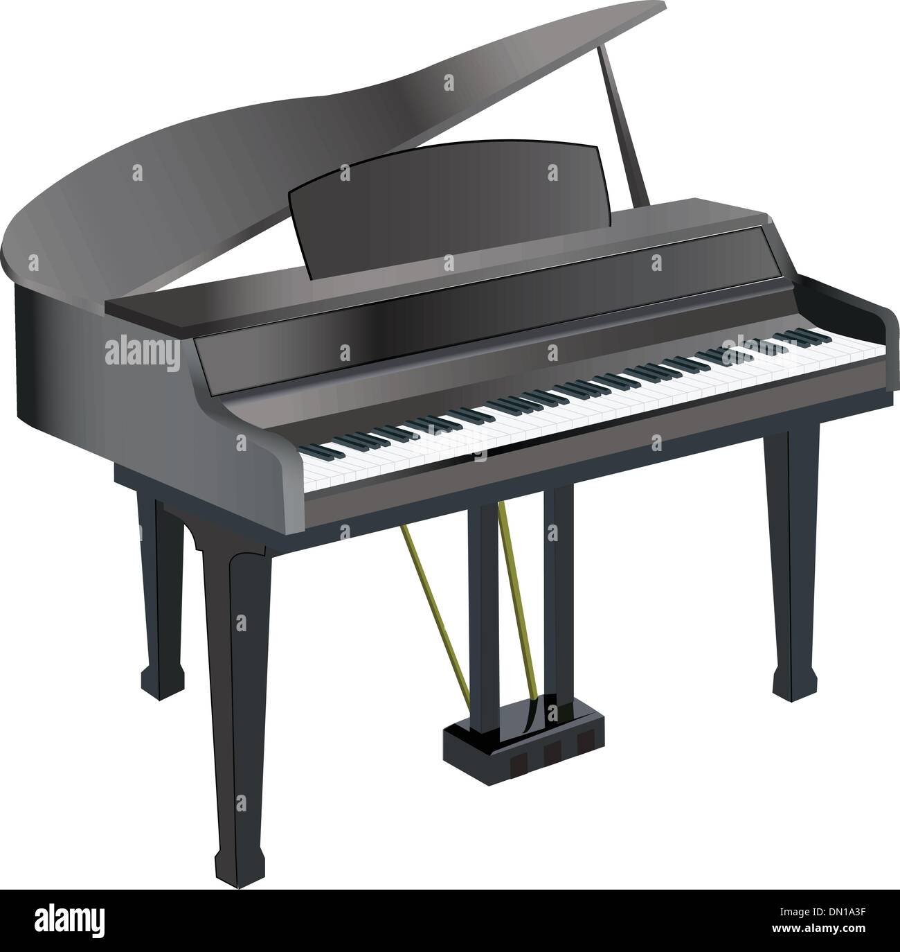 Grand piano 3d Stock Vector Images - Alamy