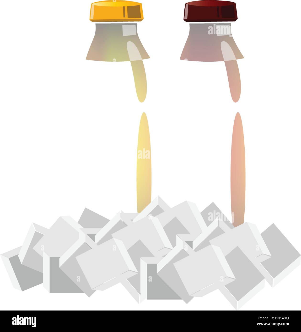 Water bottle ice cubes Stock Vector Images - Alamy