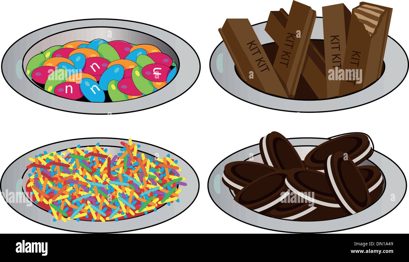 Ice cream toppings Stock Vector Images - Alamy