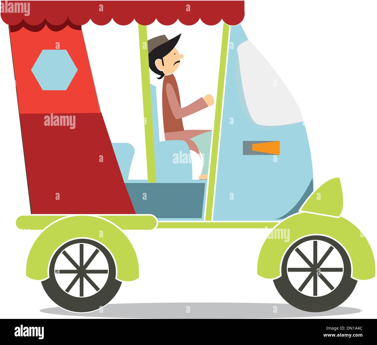 Auto rickshaw front view Stock Vector Images - Alamy