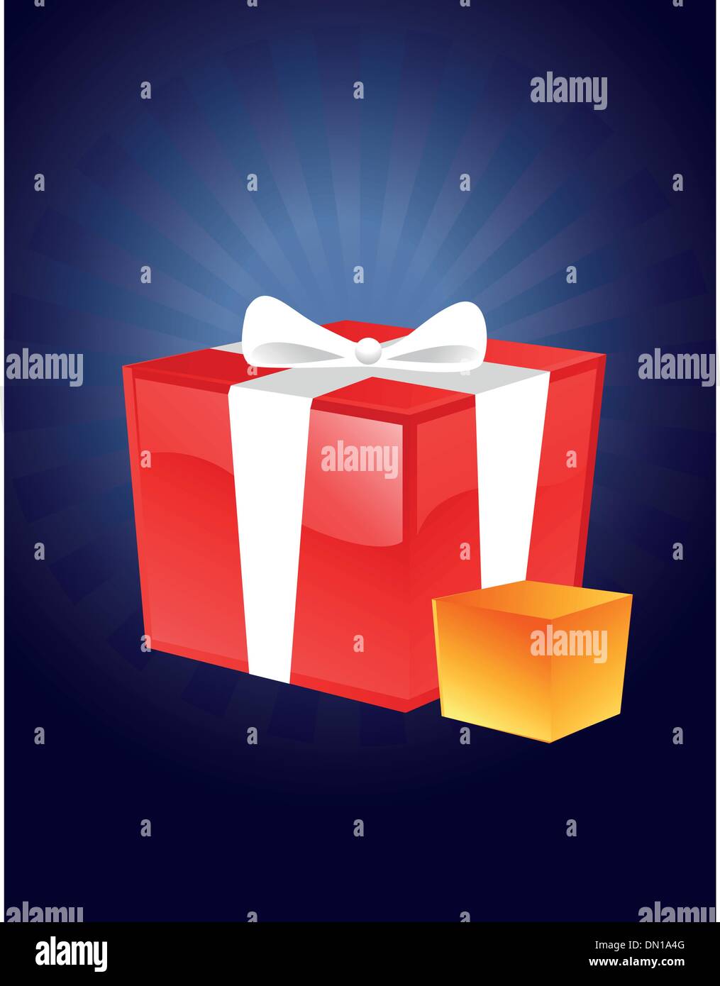 Three square white gift Stock Vector Images - Alamy