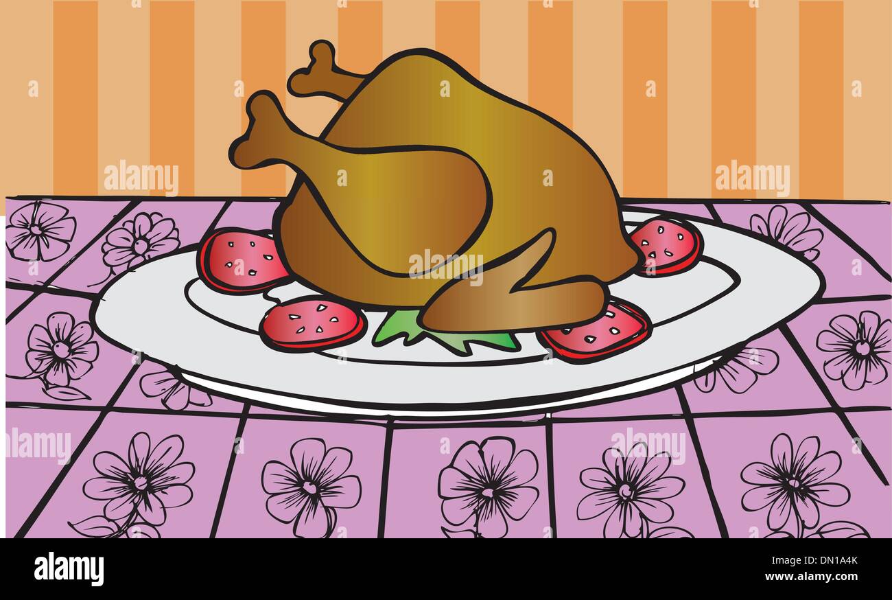 Dinner table served on Stock Vector Images - Alamy