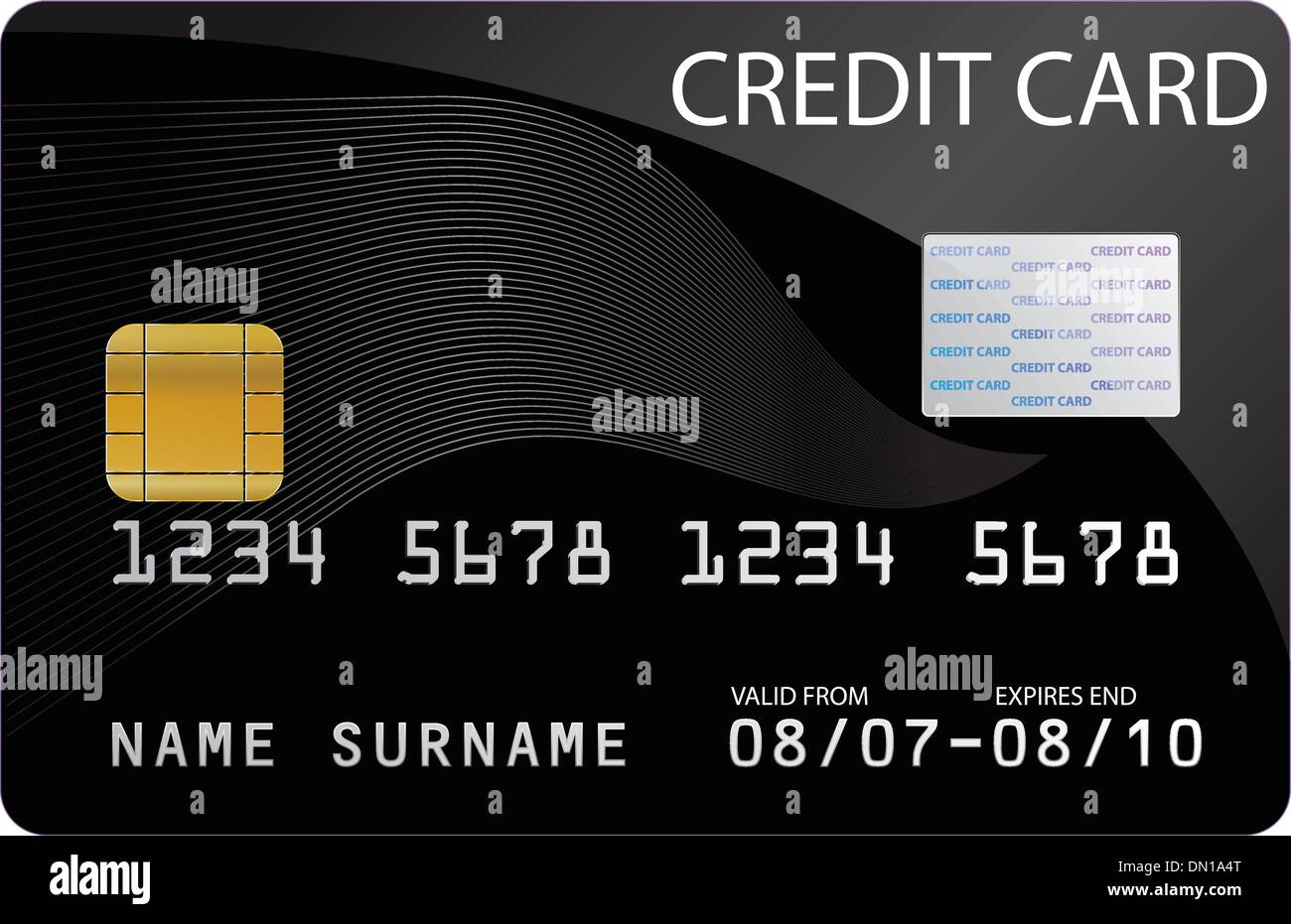 Blank black credit card Stock Vector Images - Alamy