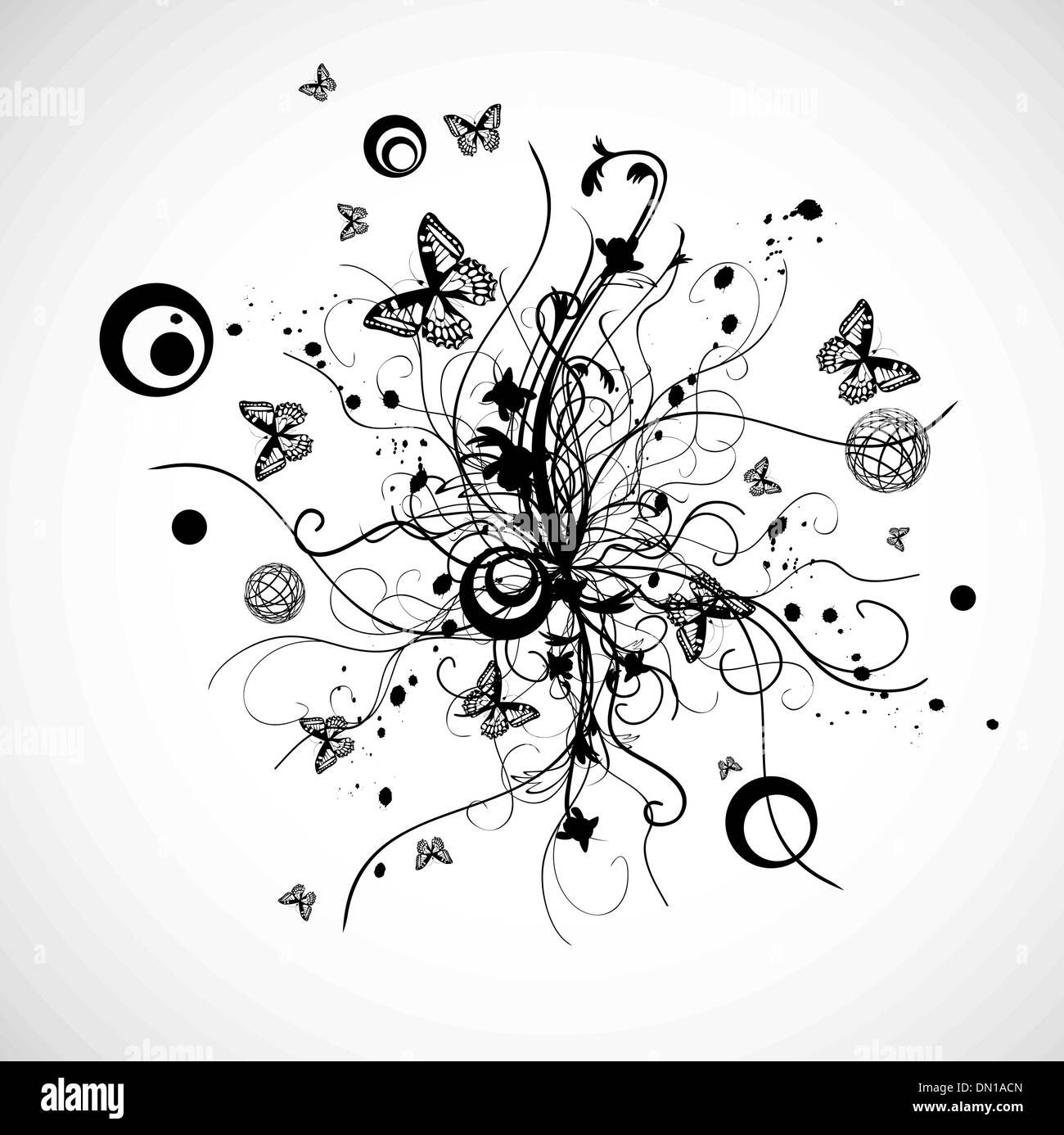 Abstract Floral Design Stock Vector Image & Art - Alamy
