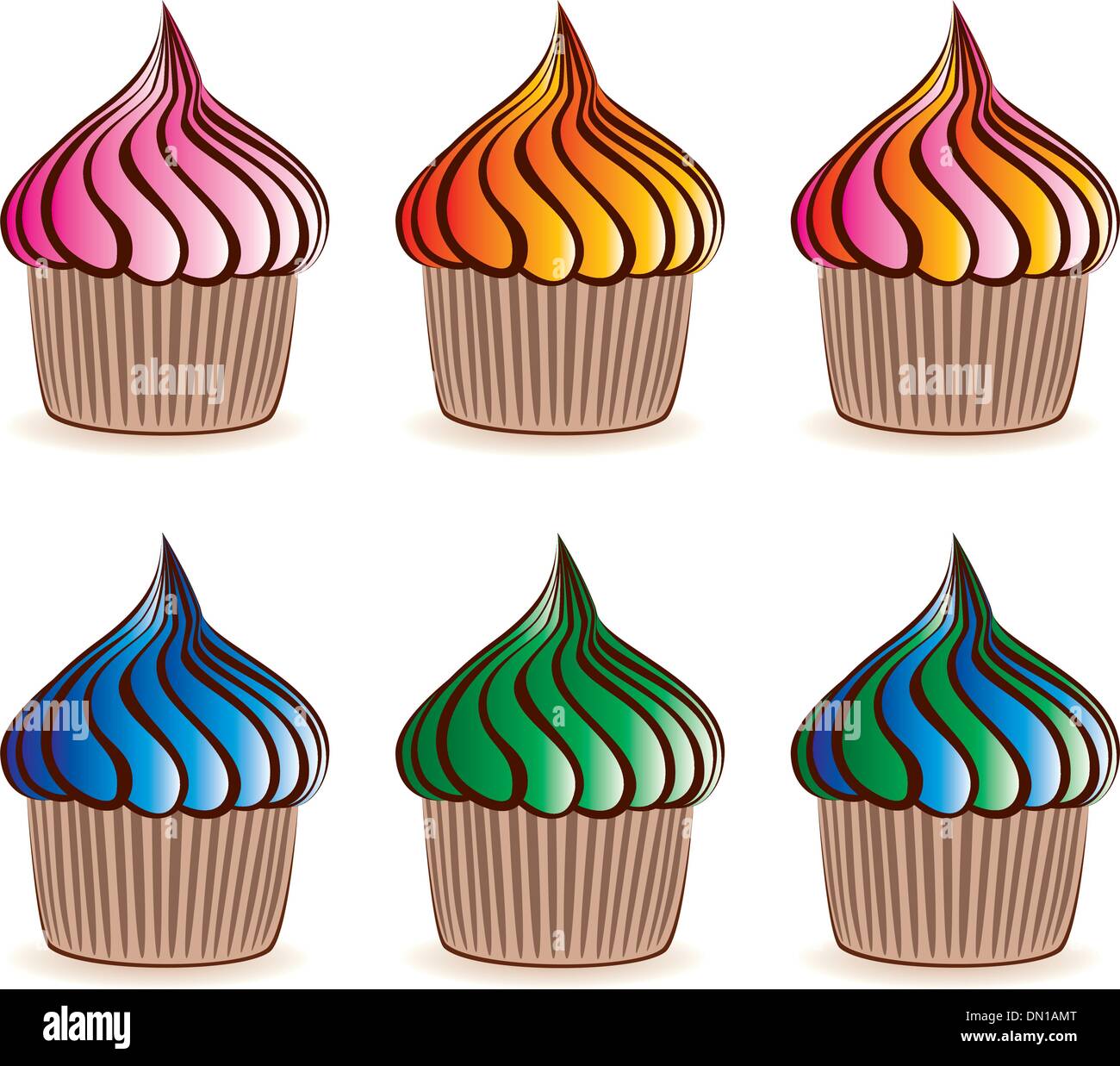 vector cupcakes Stock Vector Image & Art - Alamy