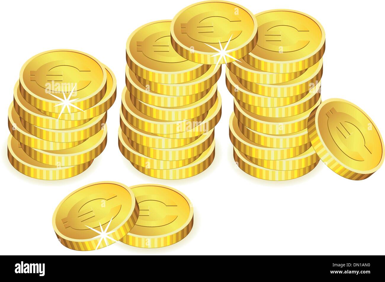 vector golden coins Stock Vector Image & Art - Alamy