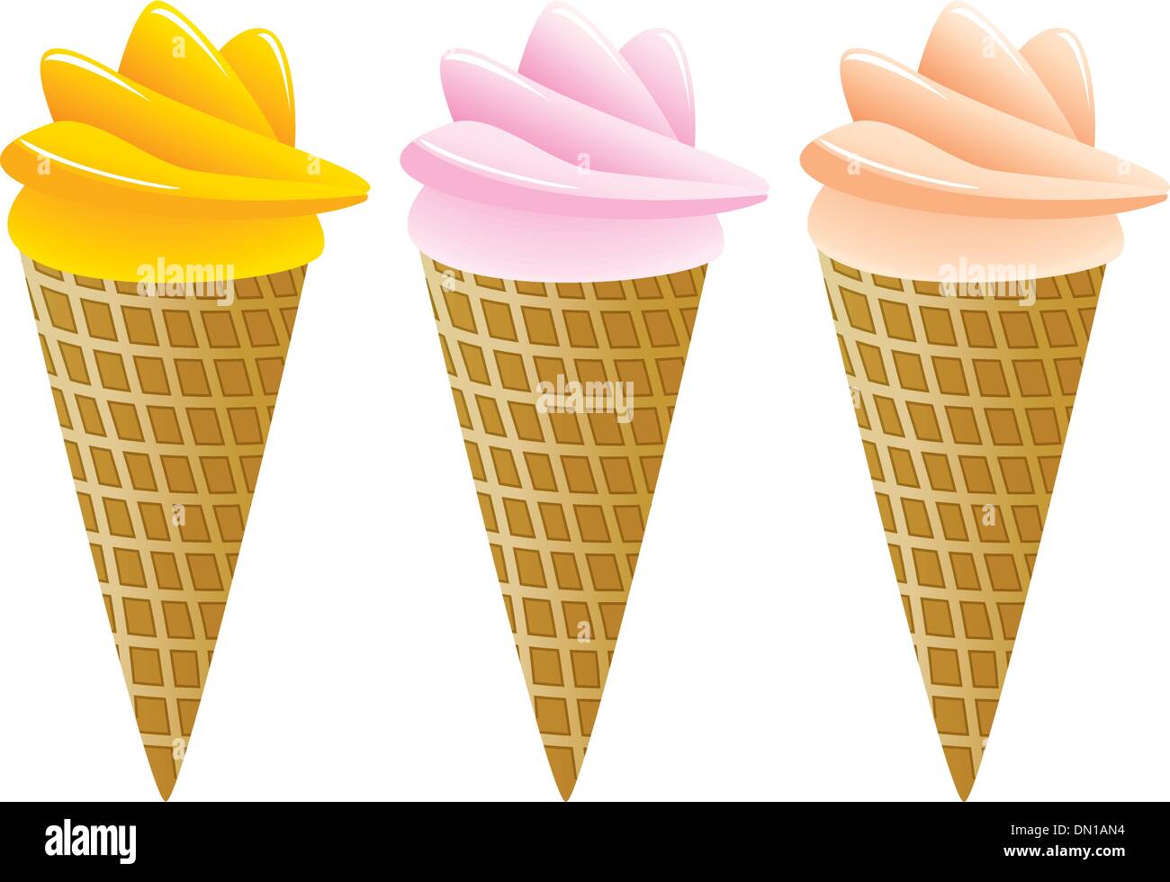 vector icecream cones Stock Vector Image & Art - Alamy
