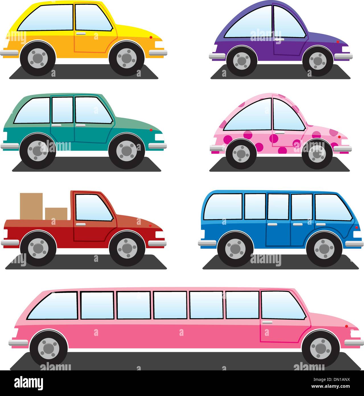 Red and yellow cars Stock Vector Images - Alamy