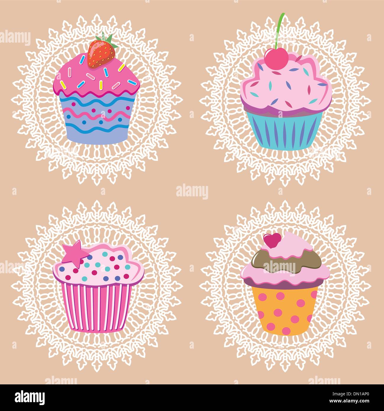 vector cupcakes Stock Vector Image & Art - Alamy