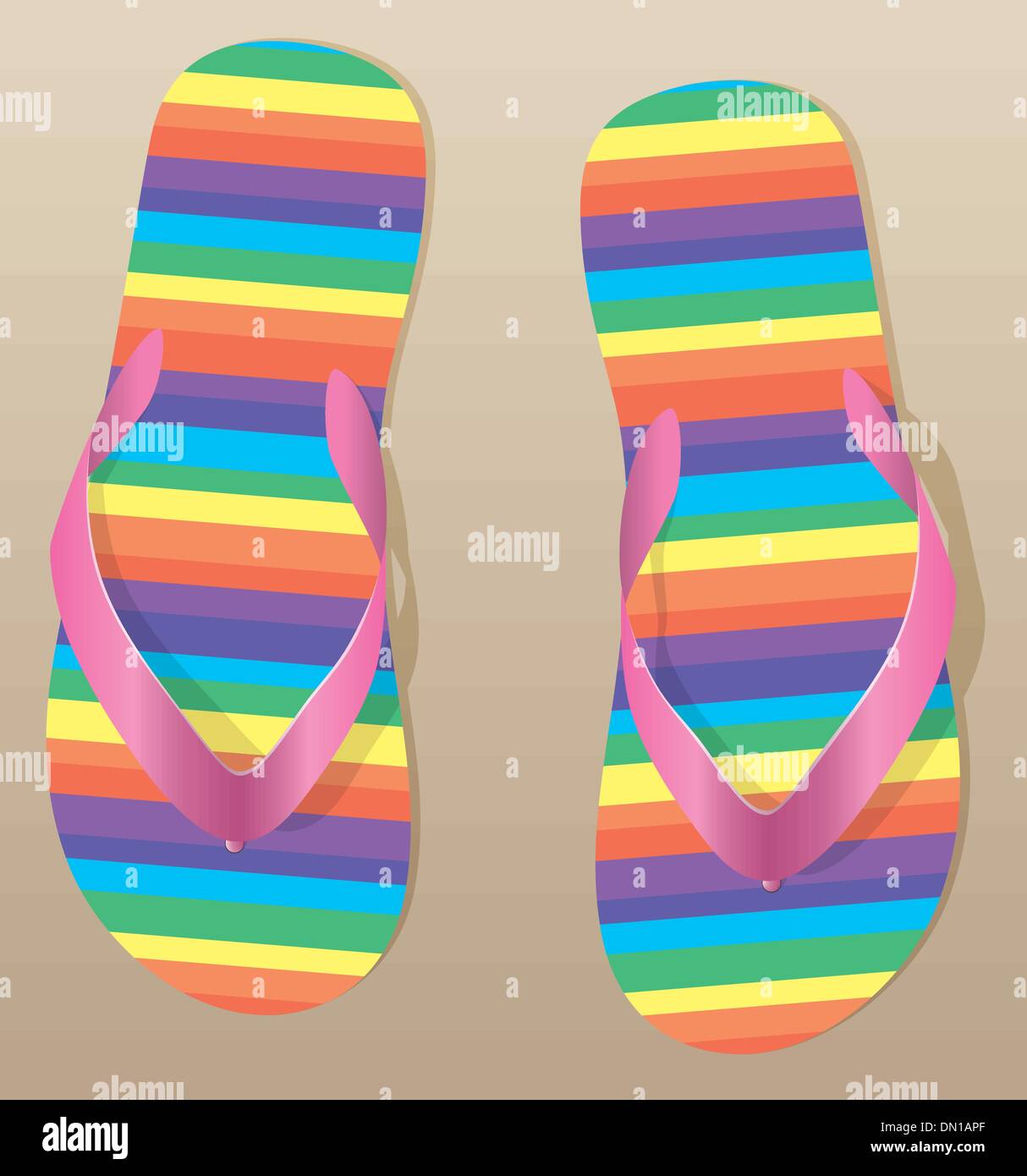 Rainbow flip flop hi-res stock photography and images - Alamy
