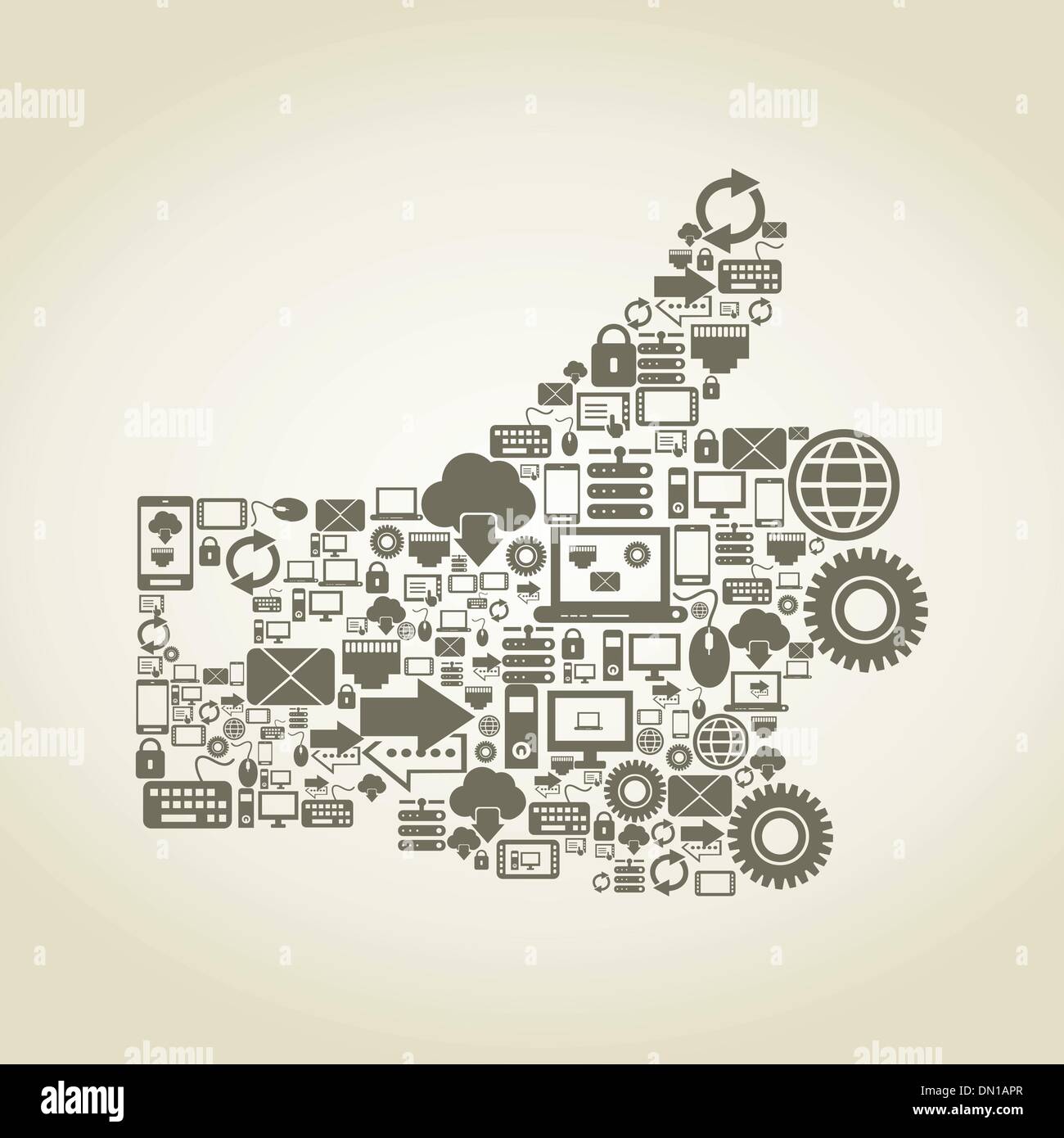 Hand computer vectors hi-res stock photography and images - Alamy