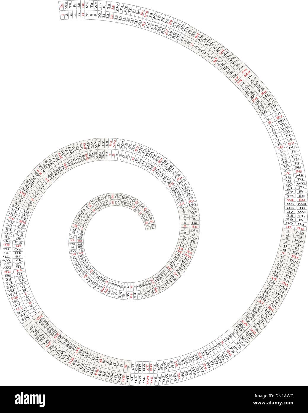 Spiral calendar hi-res stock photography and images - Alamy