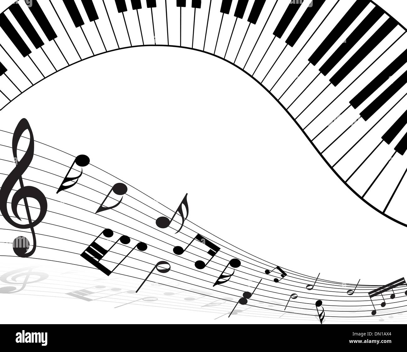 Piano music staff Stock Vector Images - Alamy