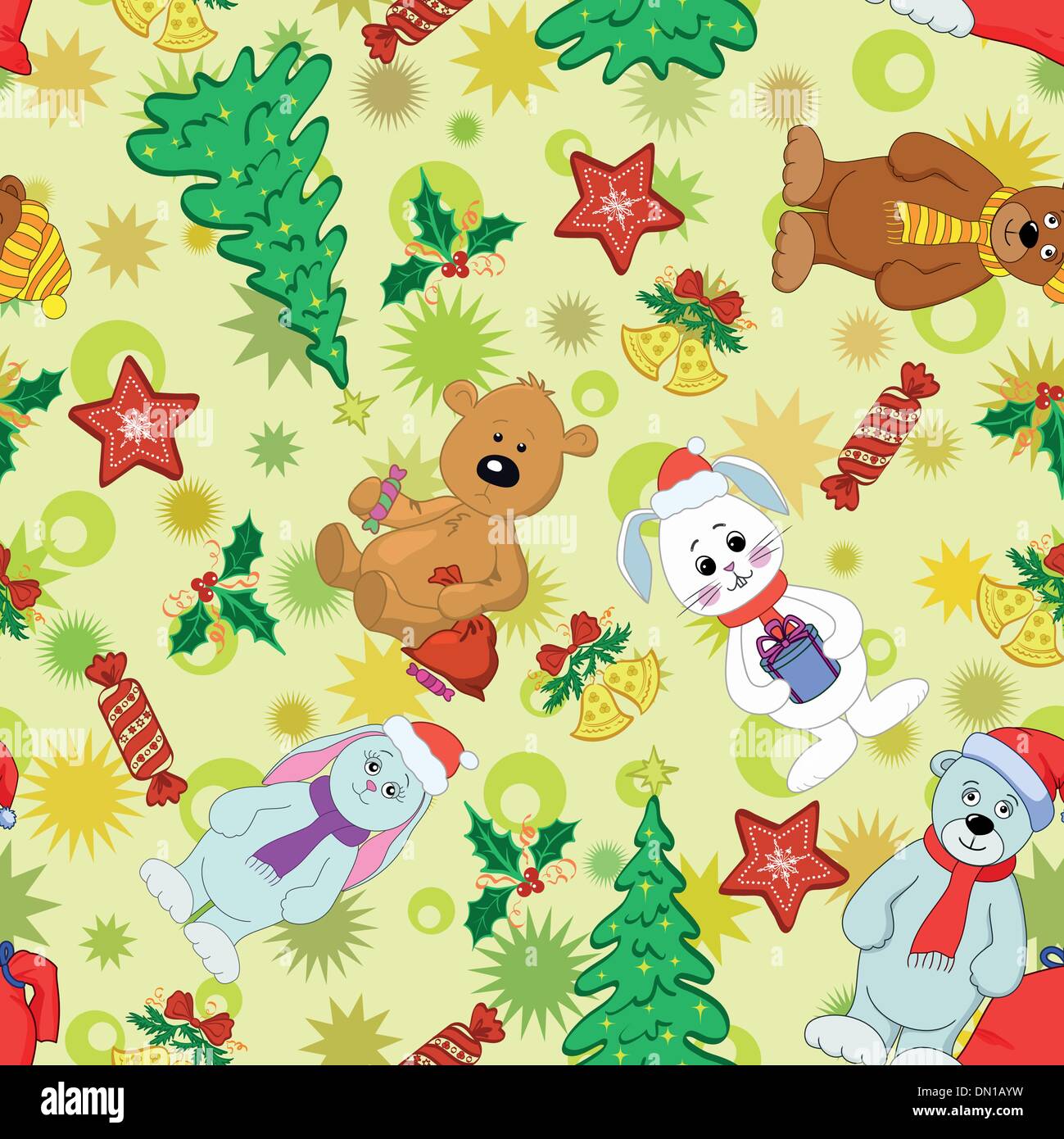 Christmas seamless background Stock Vector Image & Art - Alamy