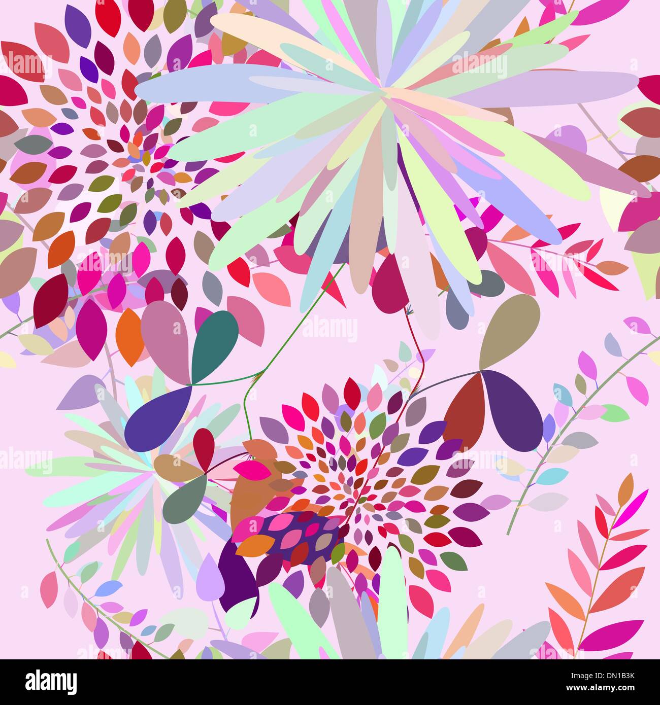 Multicolor flower garden Stock Vector Images - Alamy