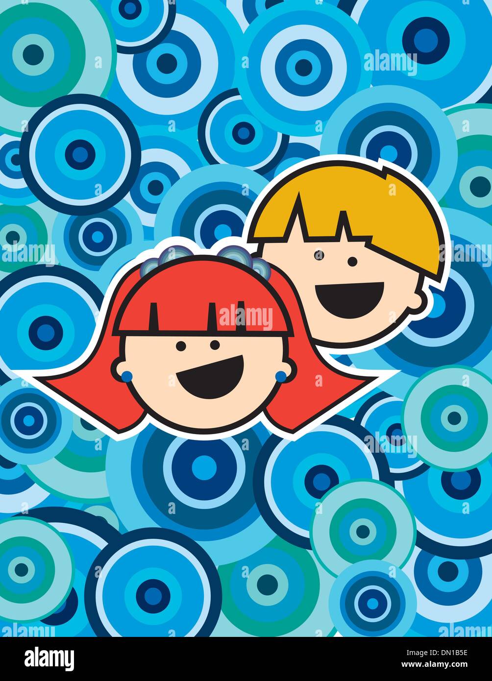 Blue circle boy hi-res stock photography and images - Alamy