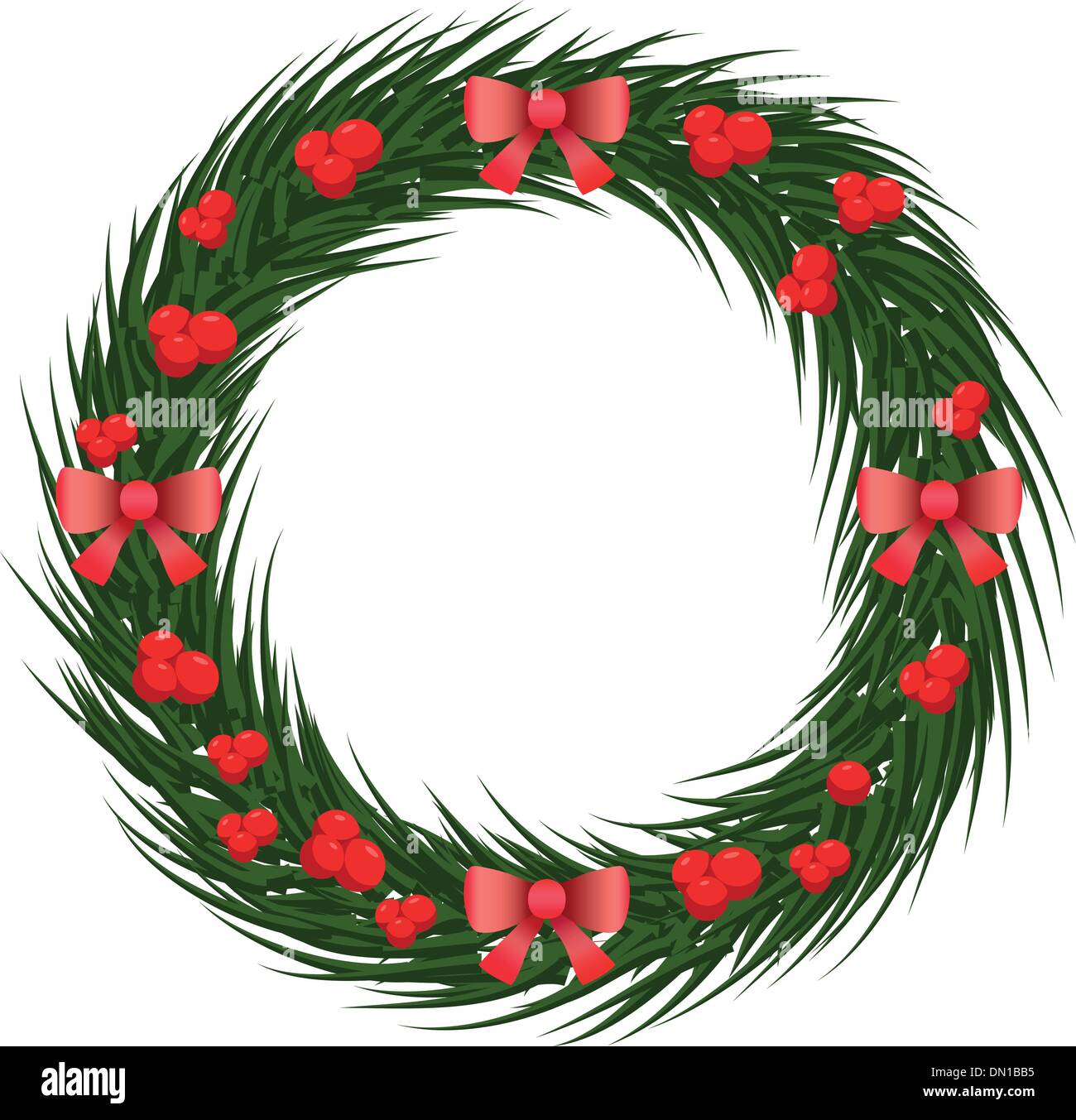 Wreath christmas red berries Stock Vector Images - Alamy