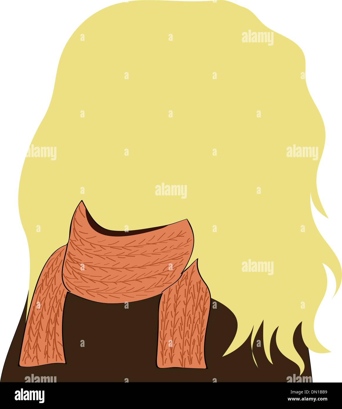girl in scarf Stock Vector Image & Art - Alamy
